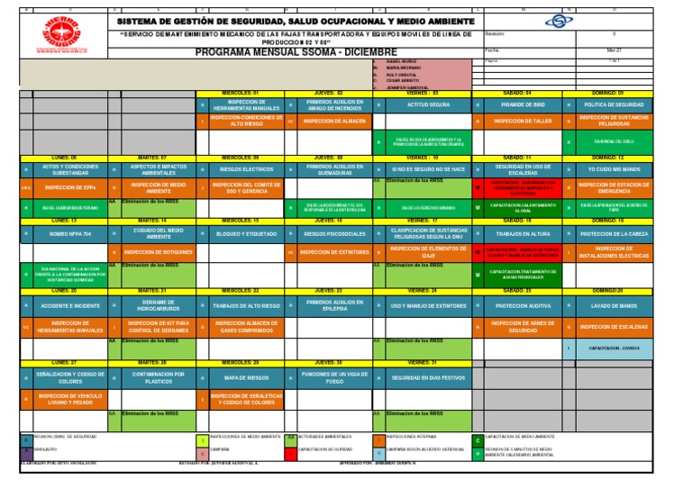 Programa Ssoma - Diciembre | PDF | Entorno natural | Seguridad y salud ...
