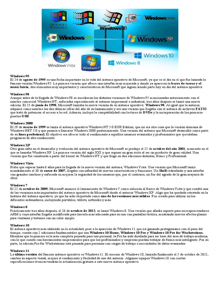 Sistemas Operativos | PDF | Microsoft Windows | Microsoft