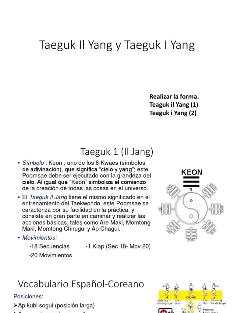 Taeguk Il Yang y Taeguk I Yang Realizar | PDF