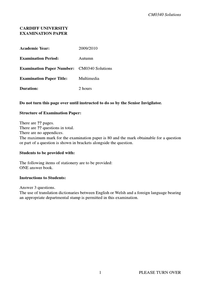 Dokument - Pub Cardiff University Examination Paper Academic Year ...