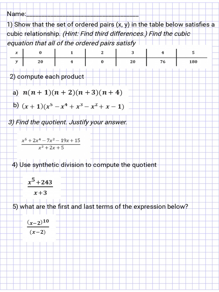 Acc Math 11 Asmnt1 | PDF