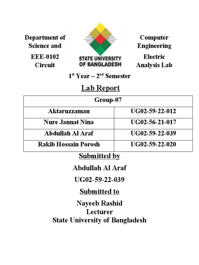 Lab Report Sample | PDF | Science & Mathematics