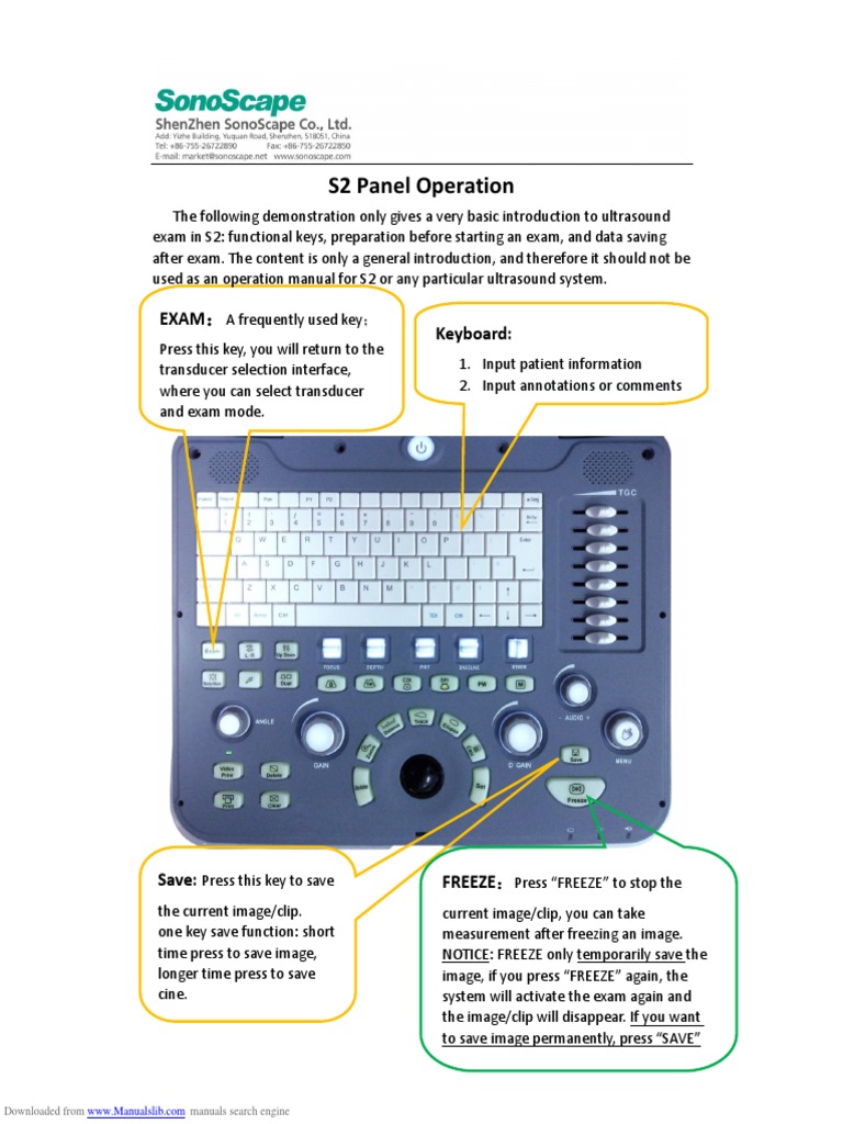Sonoscape Manual | PDF | Cursor (User Interface) | Human–Computer Interaction