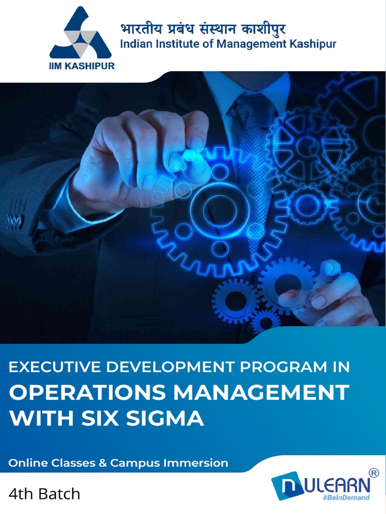 Operations Management With Six Sigma: Executive Development Program in ...