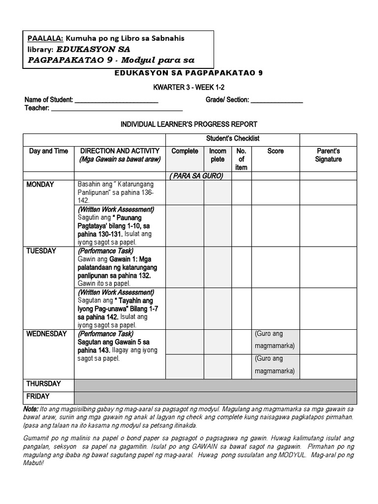 Ilpr - 3RD Quarter | PDF