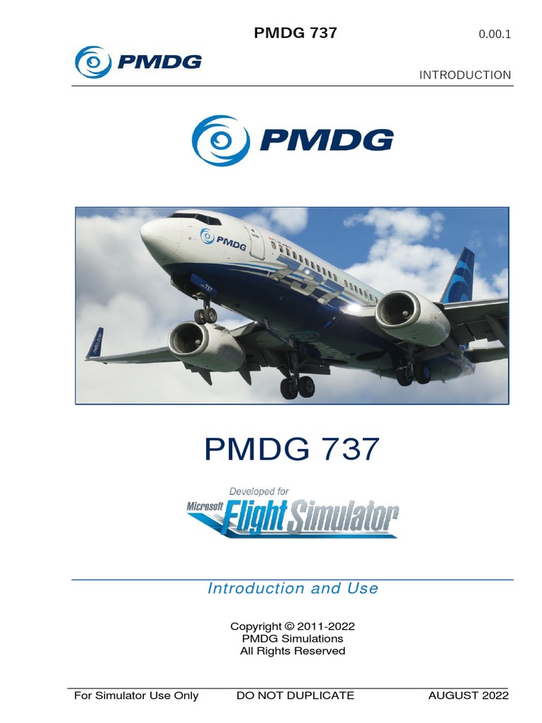 PMDG 737 MSFS Introduction | PDF | Copyright | Cursor (User Interface)