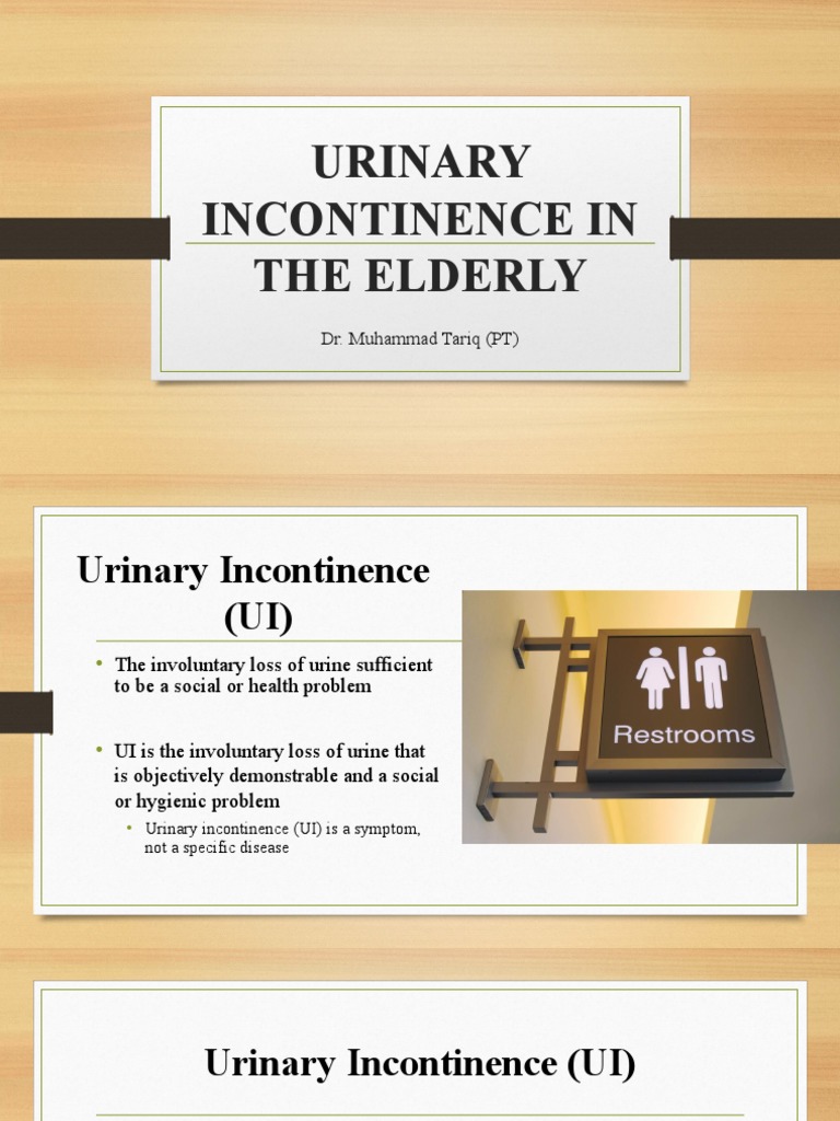 Urinary Incontinence in the Elderly | PDF | Urinary Incontinence ...