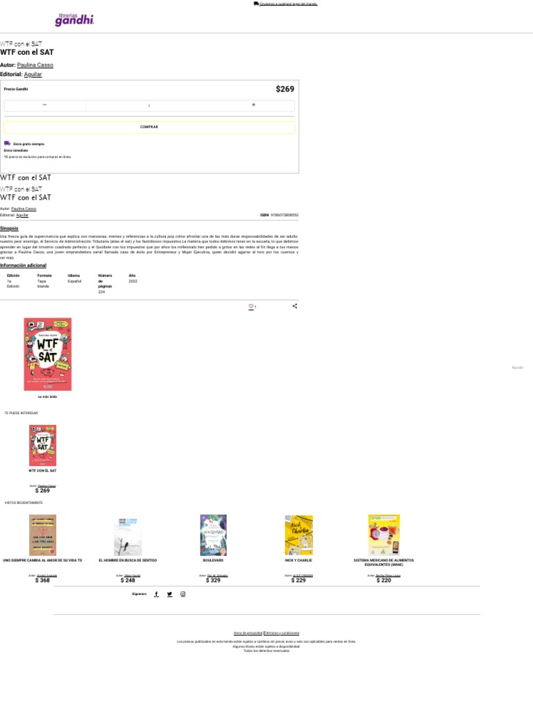 WTF Con El SAT de Paulina Casso en Librerías Gandhi | PDF