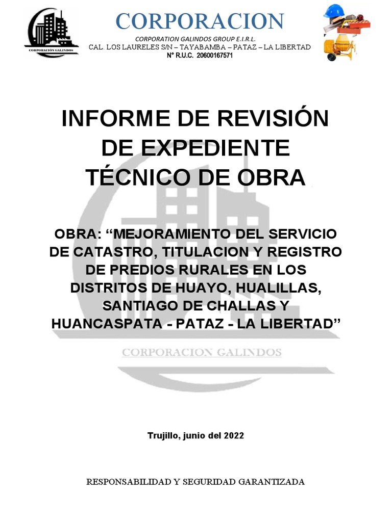 Informe de Revision de Expediente | Descargar gratis PDF | Materiales ...