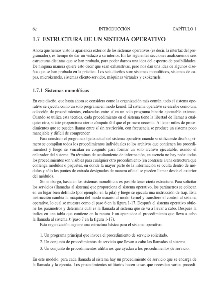 Estructura de Los Sistemas Operativos - Sistemas Operativos Modernos ...