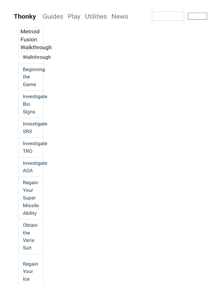Metroid Fusion 100% Item List Walkthrough | PDF | Elevator | Tanks