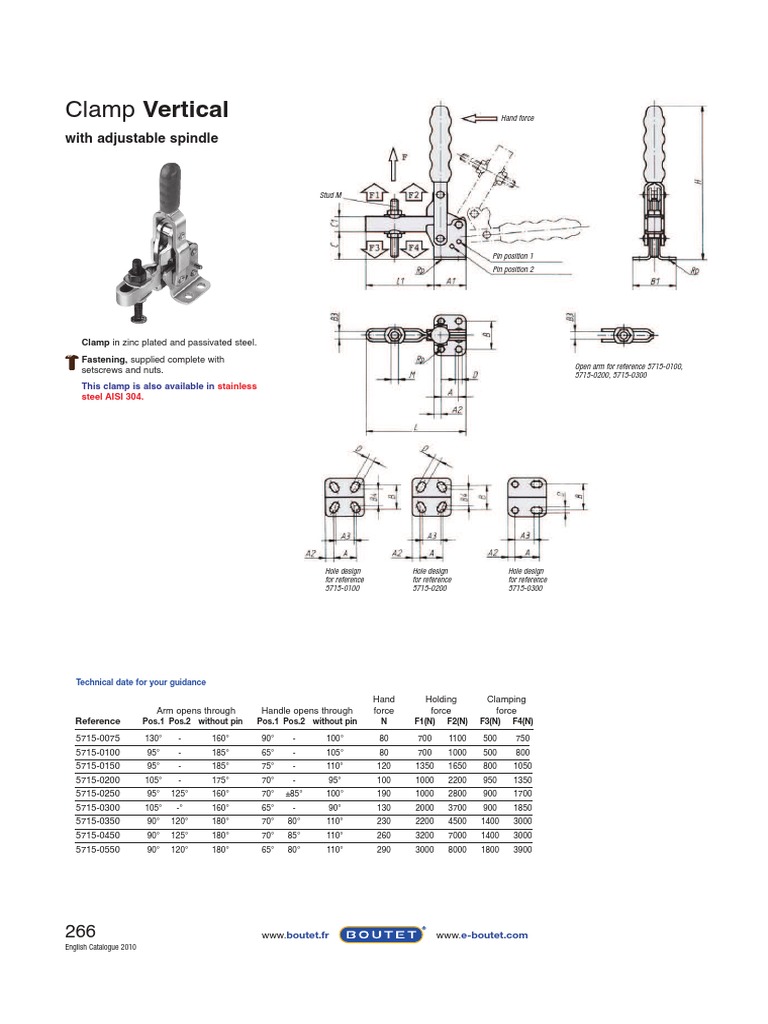 Clamp Vertical: With Adjustable Spindle | PDF | Building Materials ...