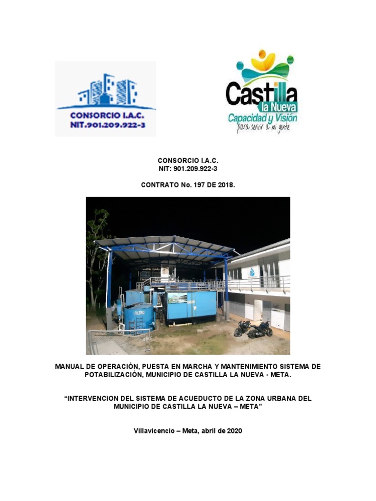 Manual Puesta en Marcha, Mantenimiento y Operacion Ptach | PDF | Agua ...