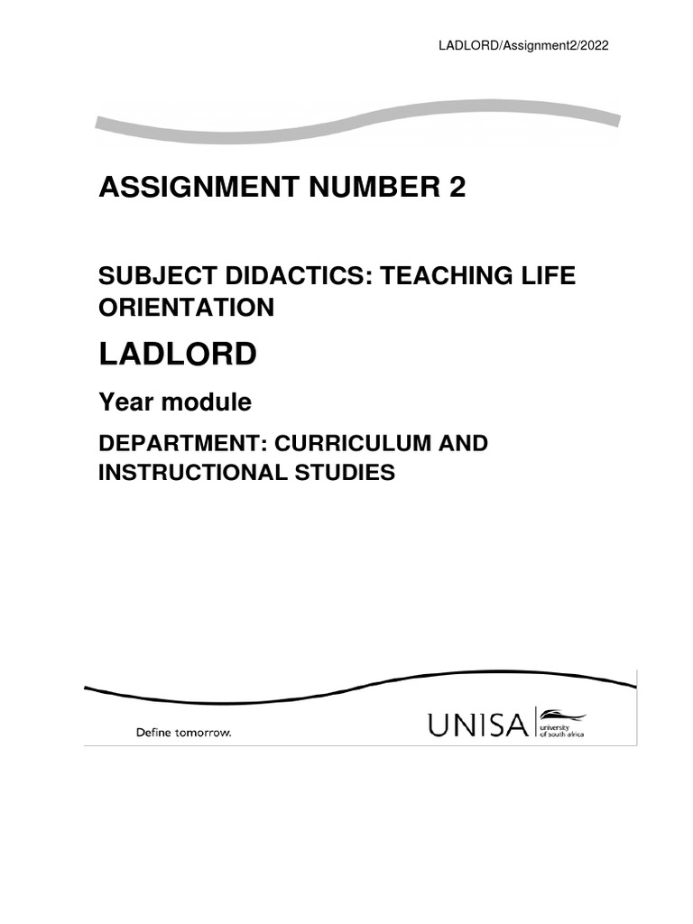 LADLORD 2022 Assignment 2 | PDF | Educational Assessment | Curriculum
