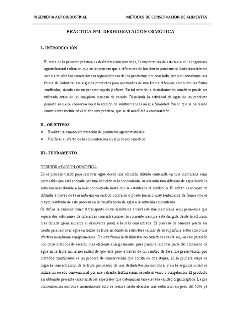 Práctica N4 | PDF | Ósmosis | Agua