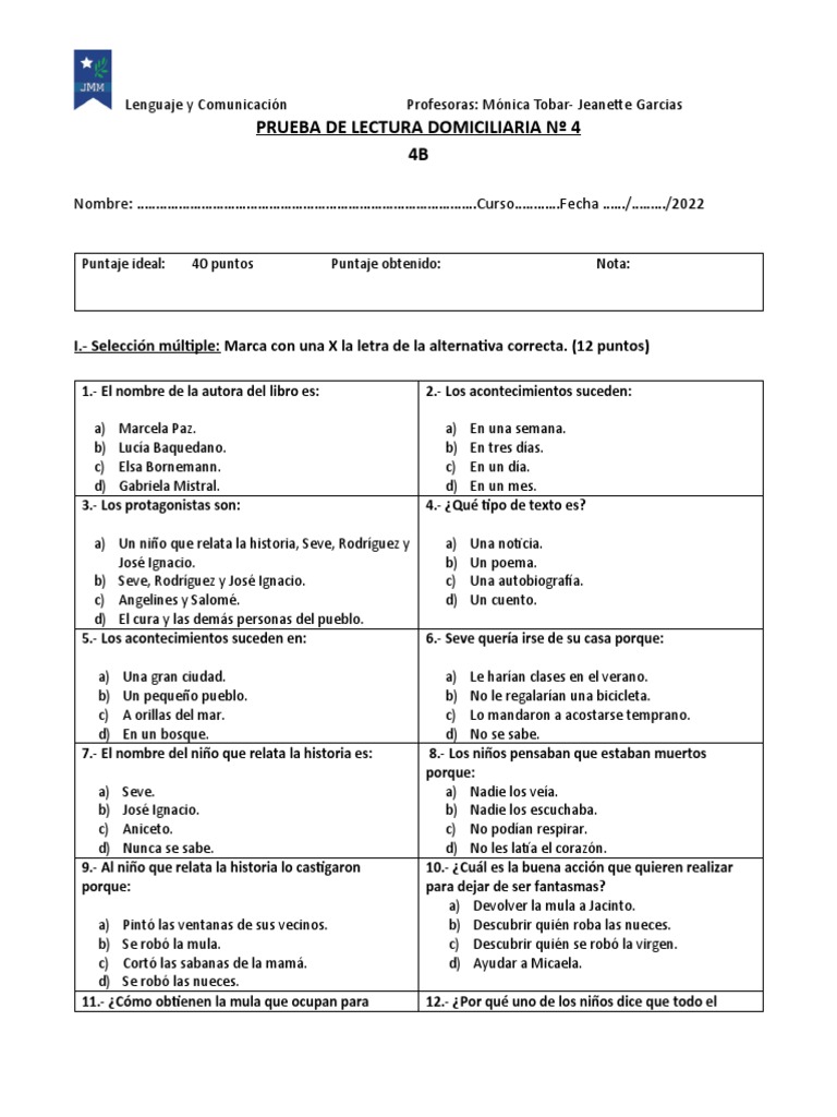 Prueba Libro-Fantasma de Dia | PDF