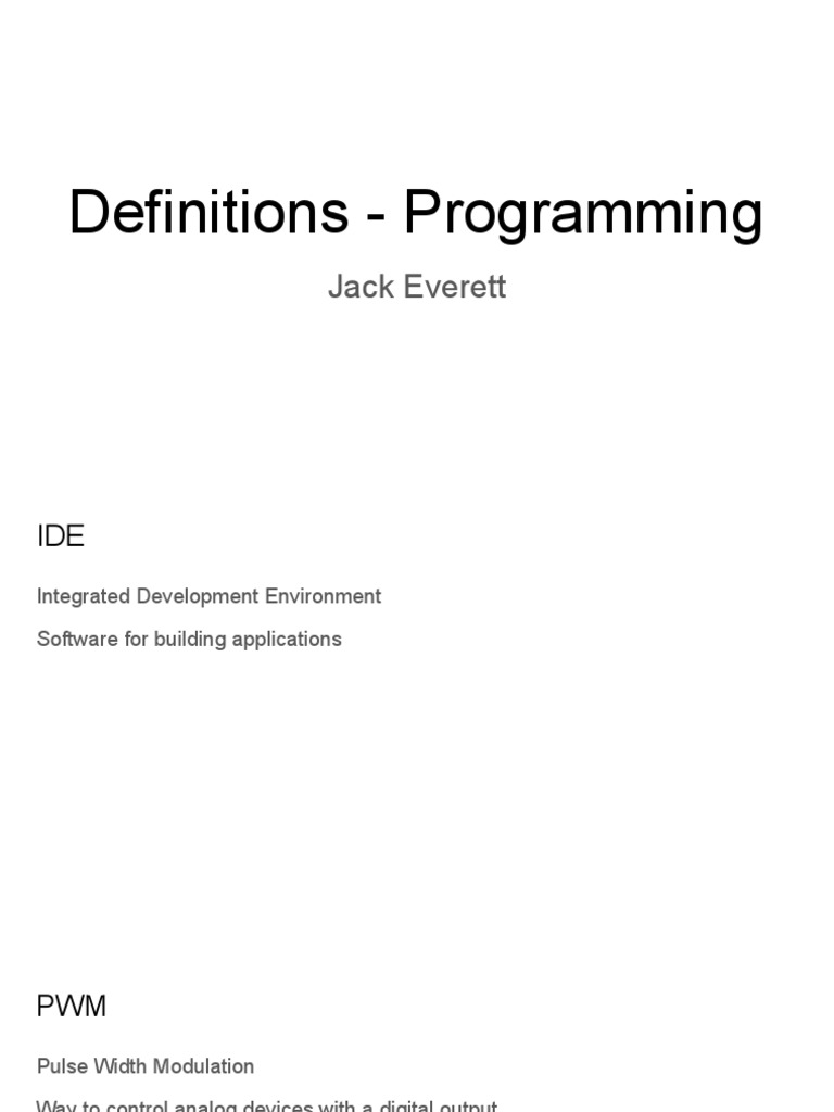 definitions - programming | PDF