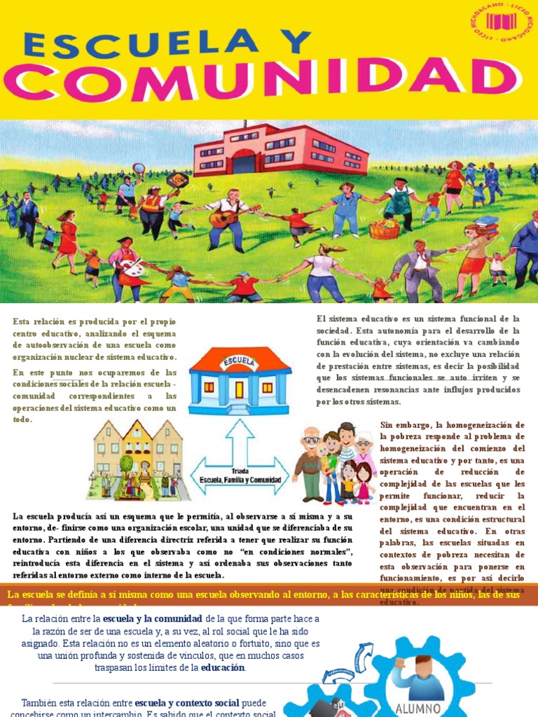 Relación Escuela-Comunidad en Contextos Sociales | PDF | Pobreza ...