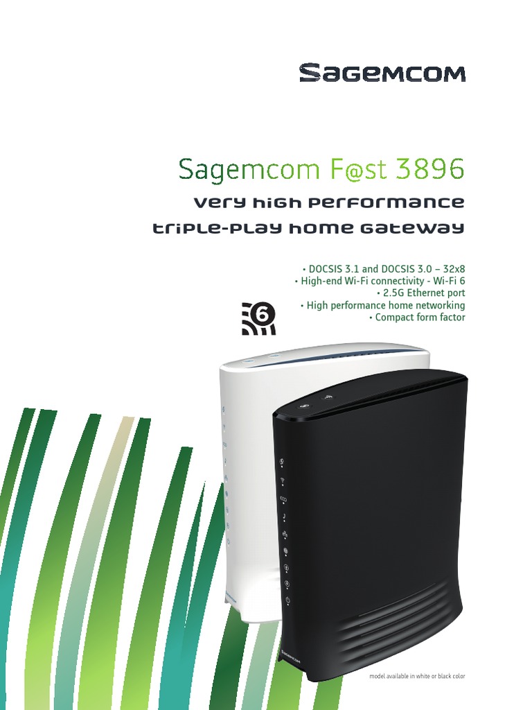 Sagemcom F@ST 3896: Very High Performance Triple-Play Home Gateway ...