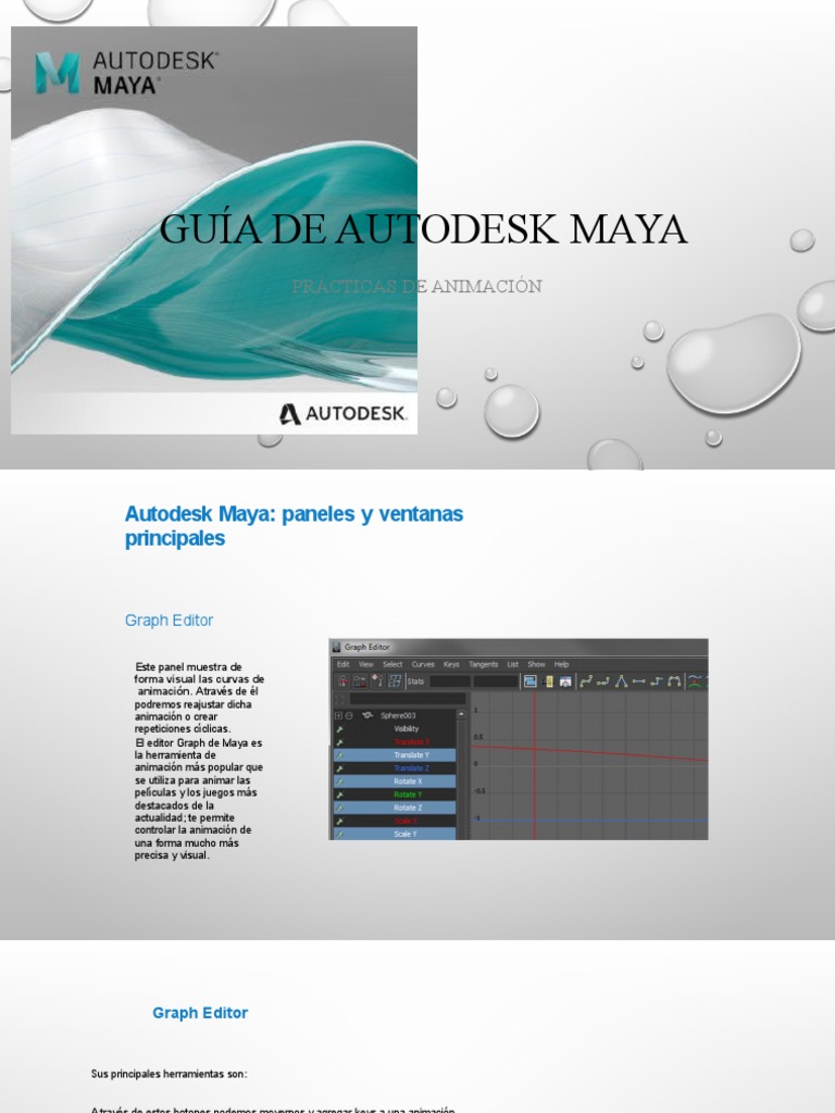 Guía de Autodesk Maya | PDF | Animación | Animación por computadora