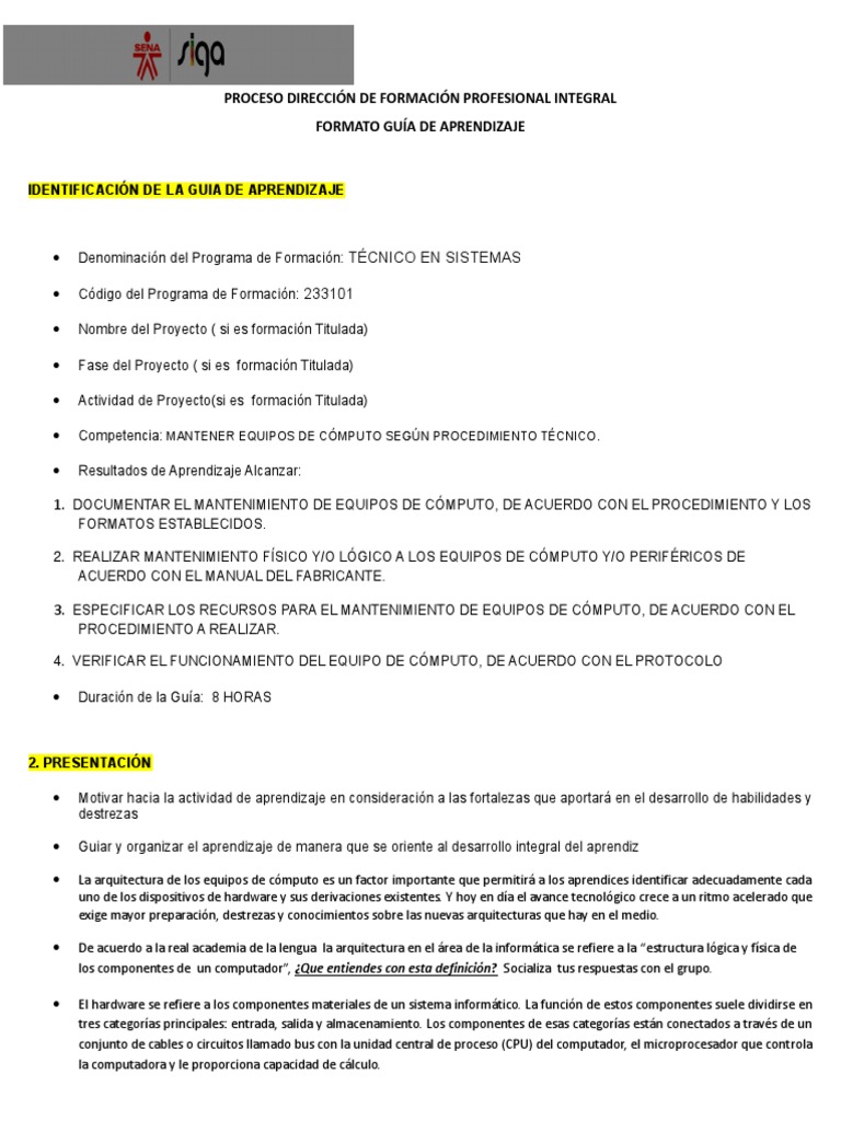 Gfpi-F-019 - Guia - de - Aprendizaje - Elaboracion Ficha Tecnica | Descargar gratis PDF ...