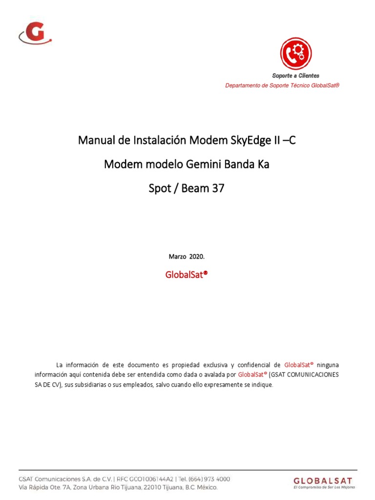 Manual de Instalacion Ka - Gemini - Beam37 - Marzo 20202 | PDF ...