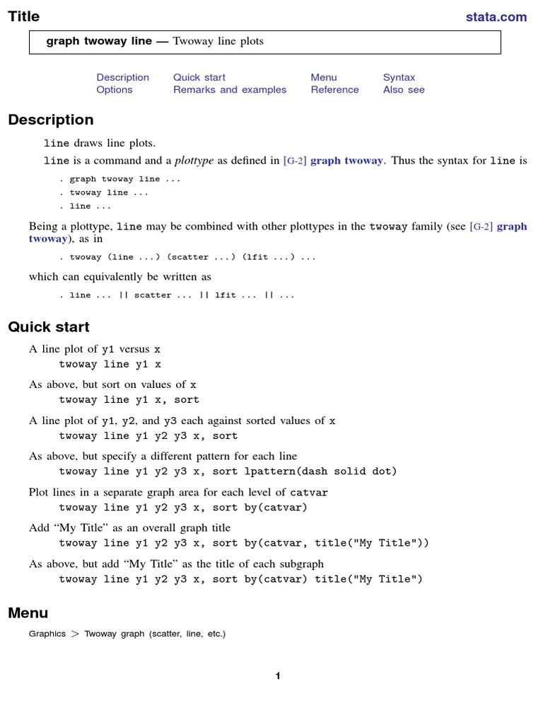 Graph Twoway Line - Twoway Line Plots | Download Free PDF | Scatter Plot | Statistical Analysis