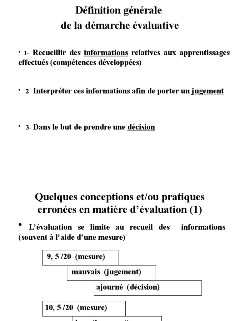 Évaluation du Personnel : Concepts Clés | PDF | Pédagogie | Intelligence