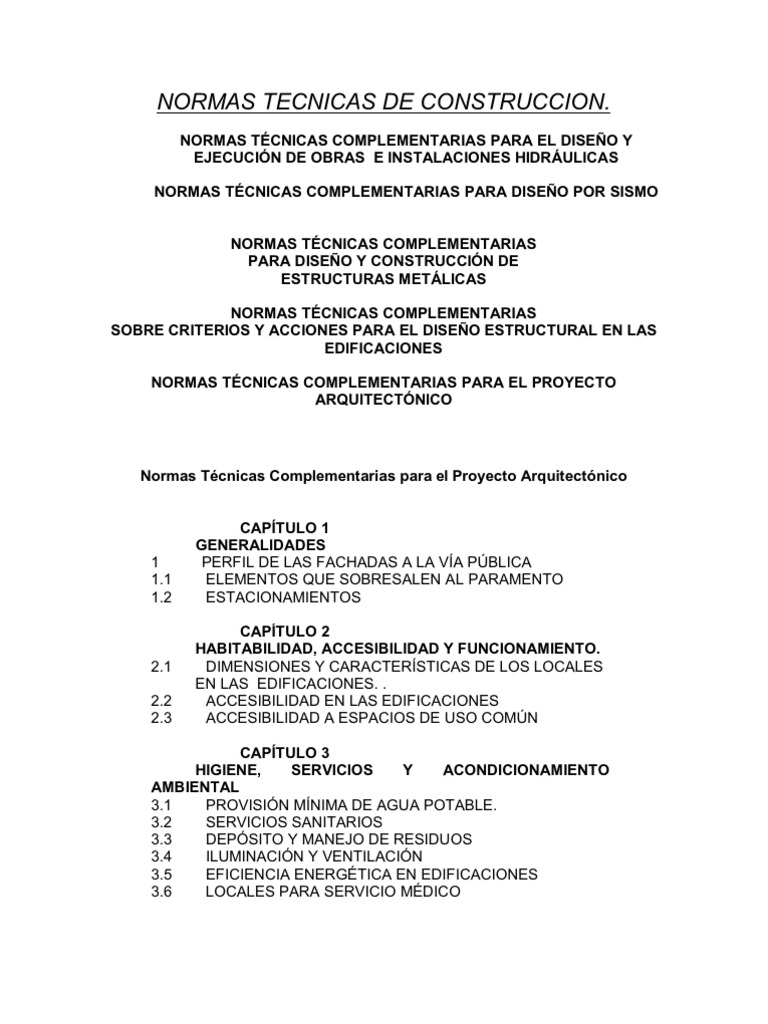 Normas Tecnicas de Construccion y Reglamentos | PDF | Fundación (Ingeniería) | Concreto reforzado