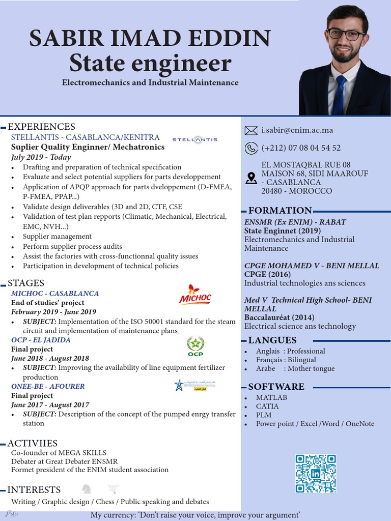 CV Sabir Imad Eddin 2022 Eng | PDF | Engineering
