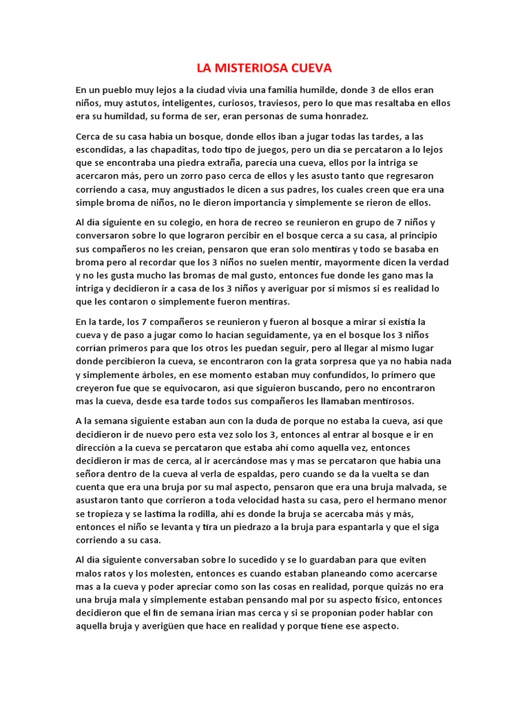 La Misteriosa Cueva | PDF | Novela negra, policíaca y suspenso
