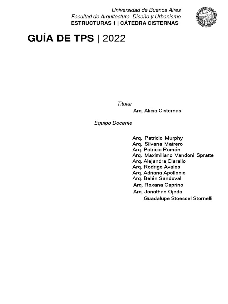 E1 Uba 2022 Guia Tps | PDF | Doblar | Viga (Estructura)