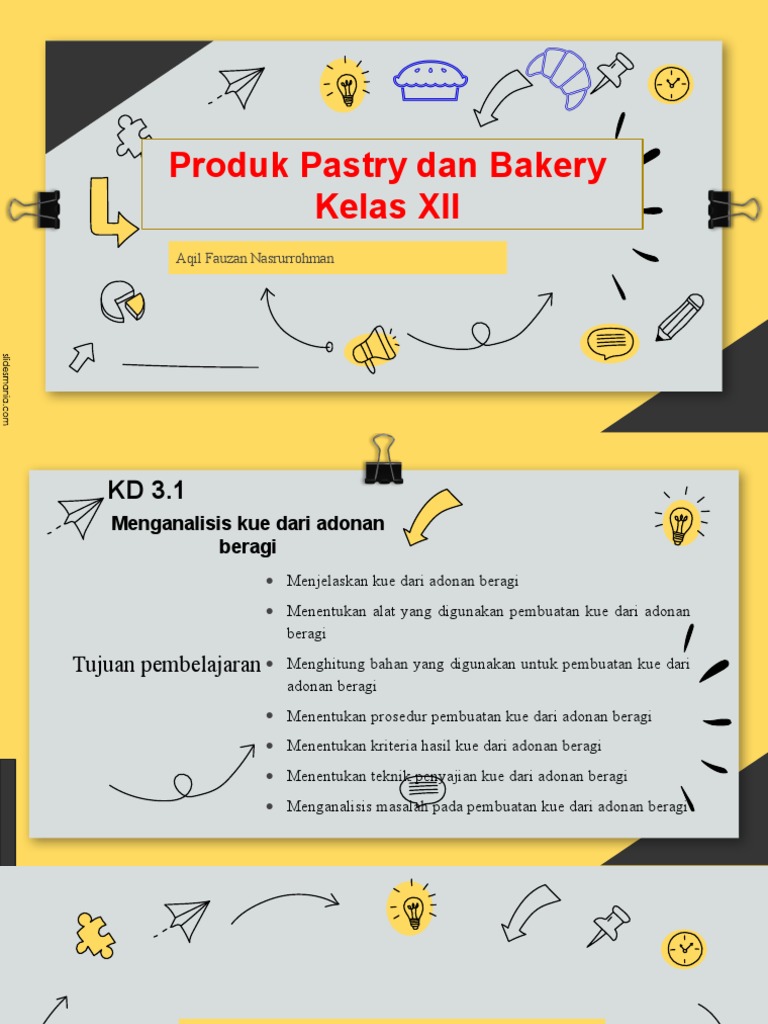 Panduan Kue Adonan Beragi Kelas XII | PDF | Memasak, Makanan, & Anggur