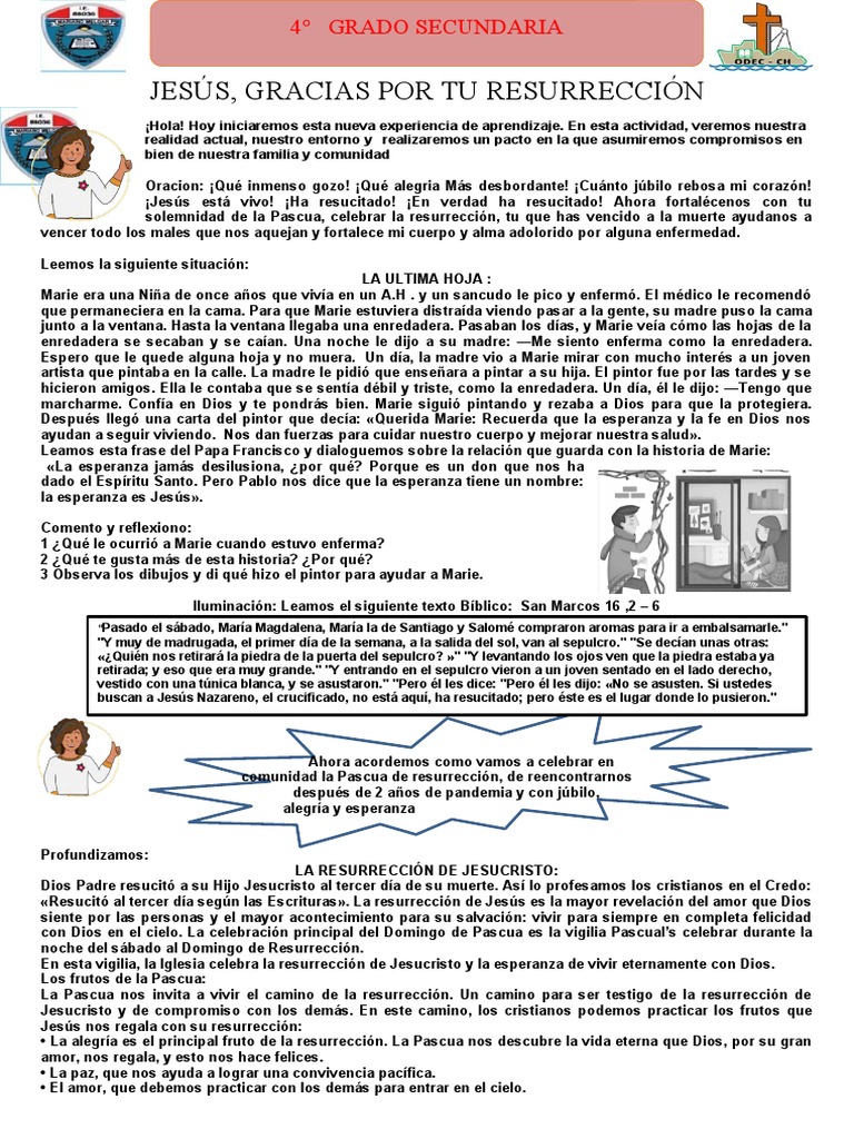 PASCUA DE RESURRECION 3° Mariano Melgar | PDF | Pascua de Resurrección ...