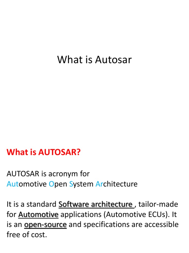 What Is Autosar | PDF | Computer Hardware | Information Technology