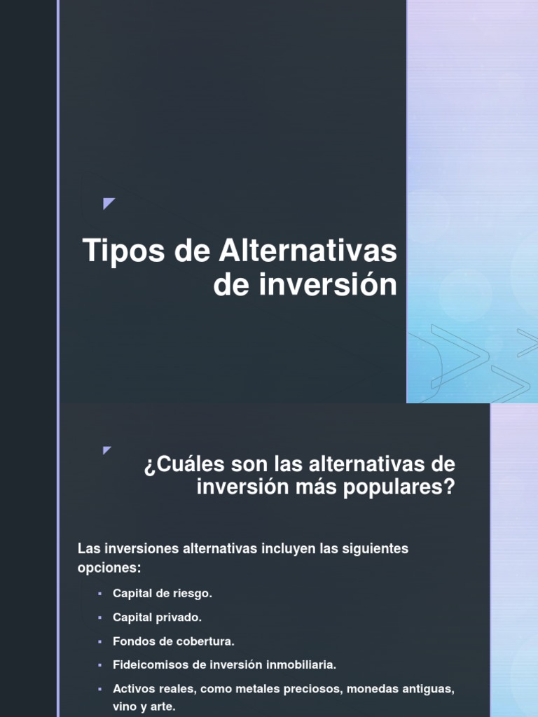Alternativas de Inversión: Guía Esencial | PDF | Inversiones | Economias