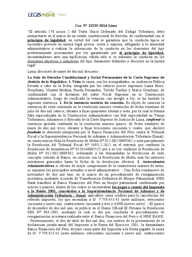 Cas. 13233-20141 | PDF | Ley procesal | Castigos