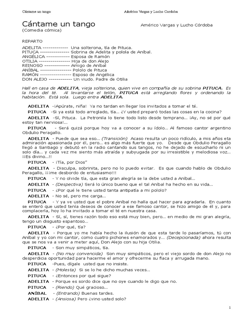 Américo Vargas y Lucho Cordoba - Cantame Un Tango | PDF | Musica Tango