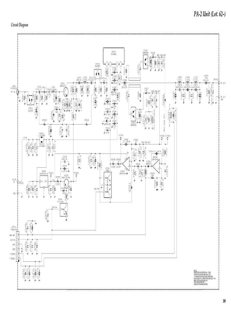 PA-2 Unit (Lot. 62 ) : Circuit Diagram | PDF | Electrical Engineering ...