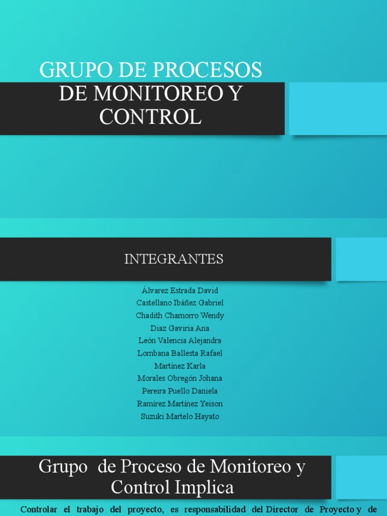 Grupo de Procesos de Monitoreo y Control | PDF | Calidad (comercial ...