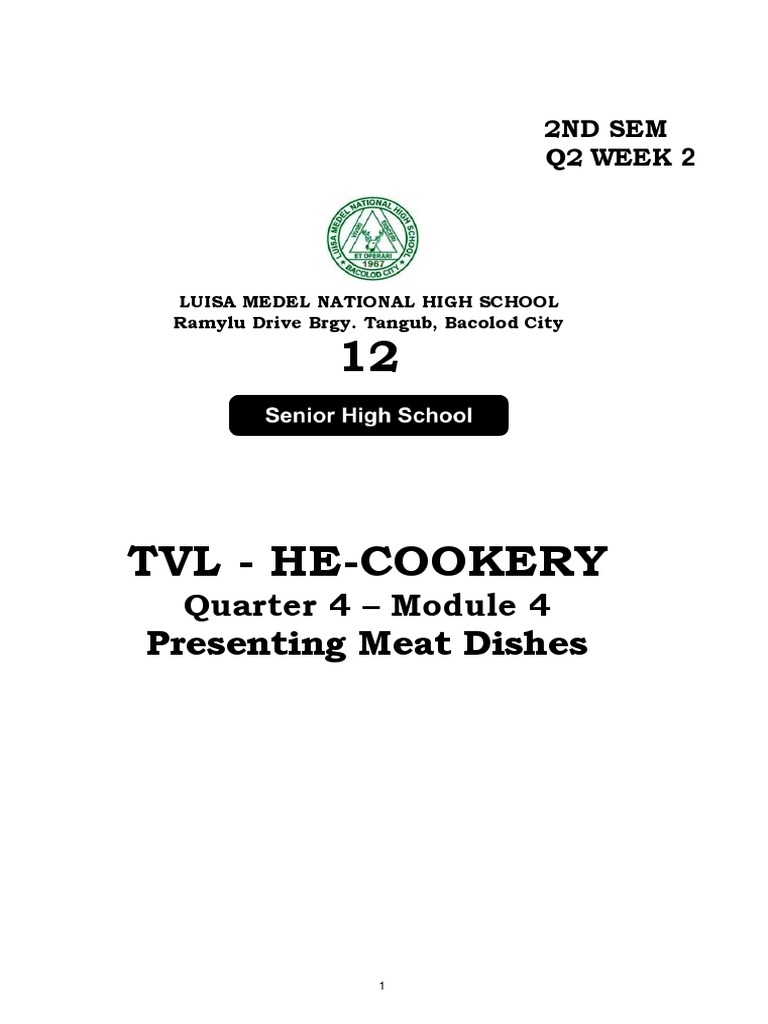 Cookery 12 Combined Modules Q2 Week 2 | PDF | Foods | Inventory