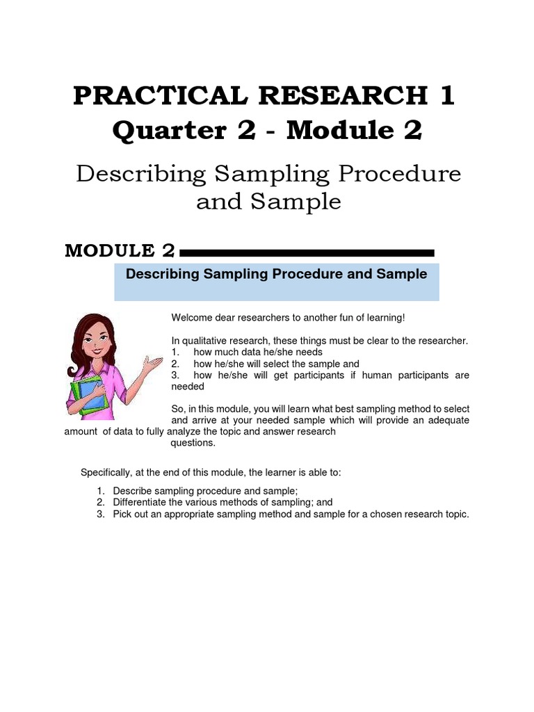 Practical Research Q2 Week 2 | PDF | Sampling (Statistics) | Statistics