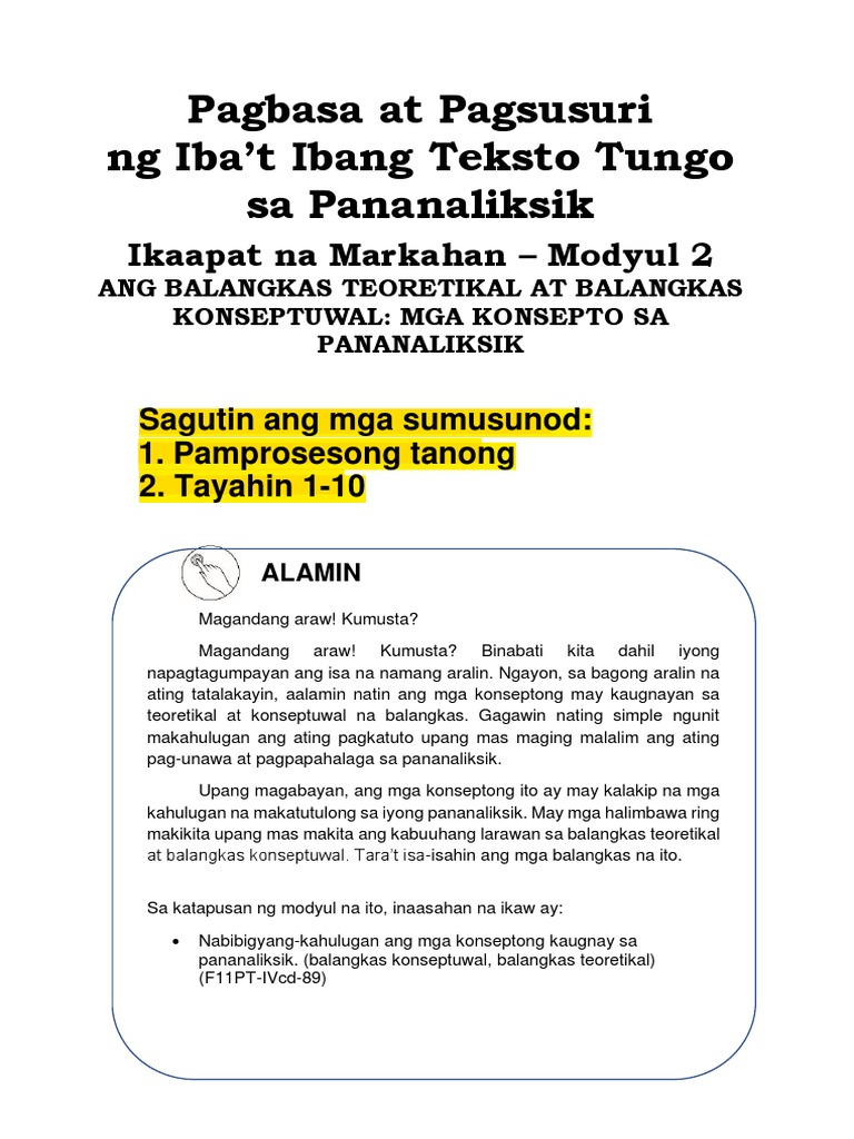 Pagbasa Q2 Week 2 | PDF