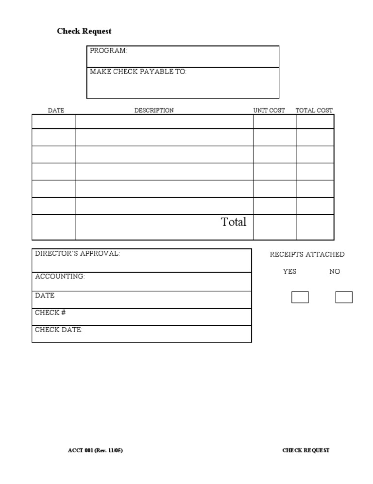 Check Request Form Template | PDF