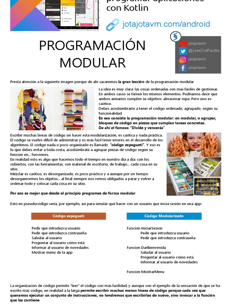Programación Modular | PDF | Programación de computadoras | Software de la aplicacion