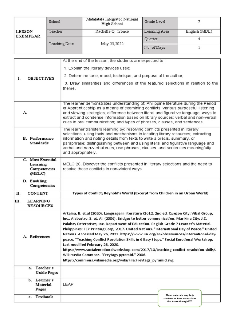 These Materials May Help Students To Learn More About The Lesson Through Ict | PDF | Learning ...
