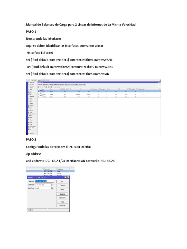 Manual de Balanceo de Carga para La Misma Velocidad | PDF | Protocolos ...