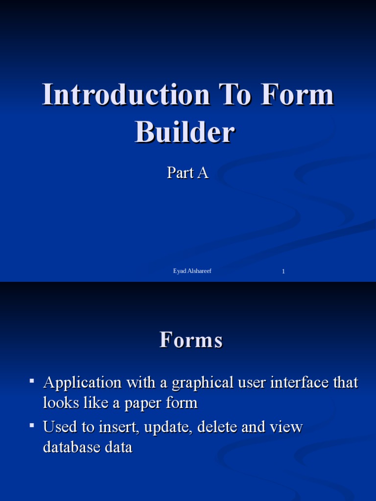 Introduction To Form Builder | Download Free PDF | World Wide Web ...