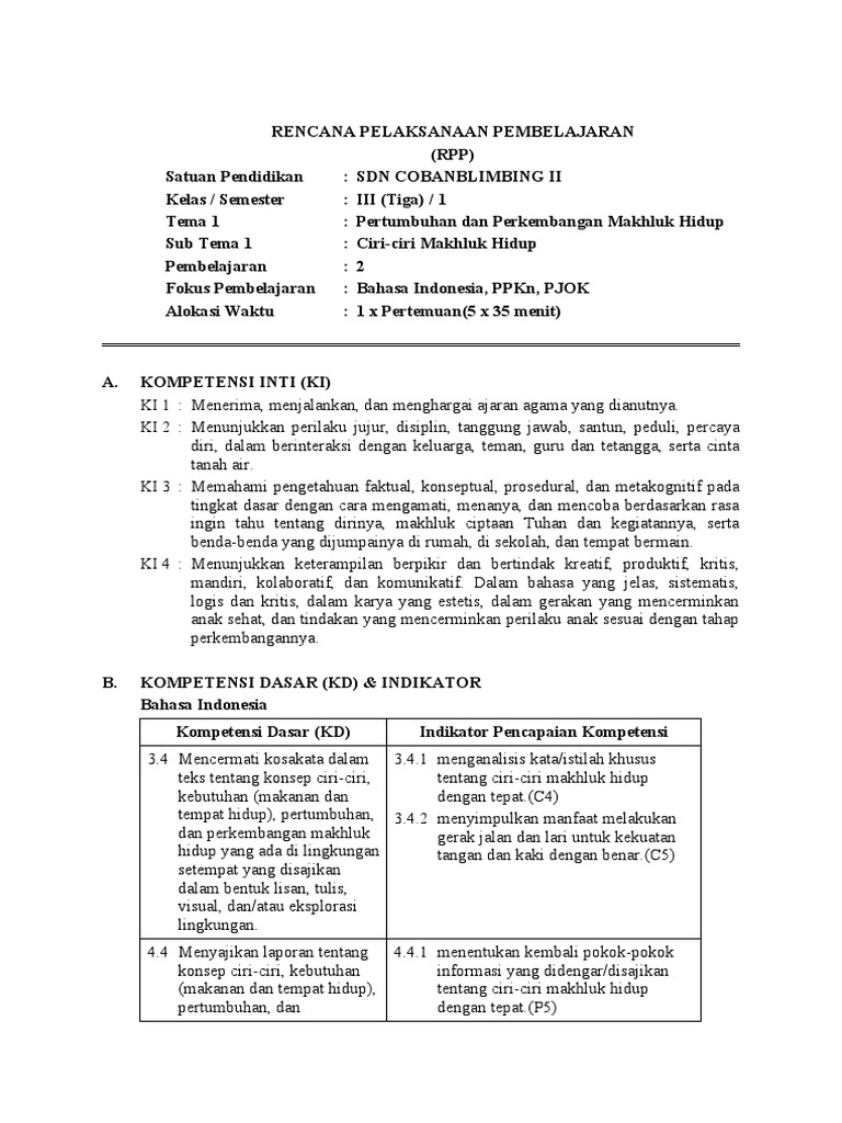 RPP RENCANA AKSI-2 Kls 3 | PDF | Karier & Perkembangan | Seni & Disiplin Bahasa