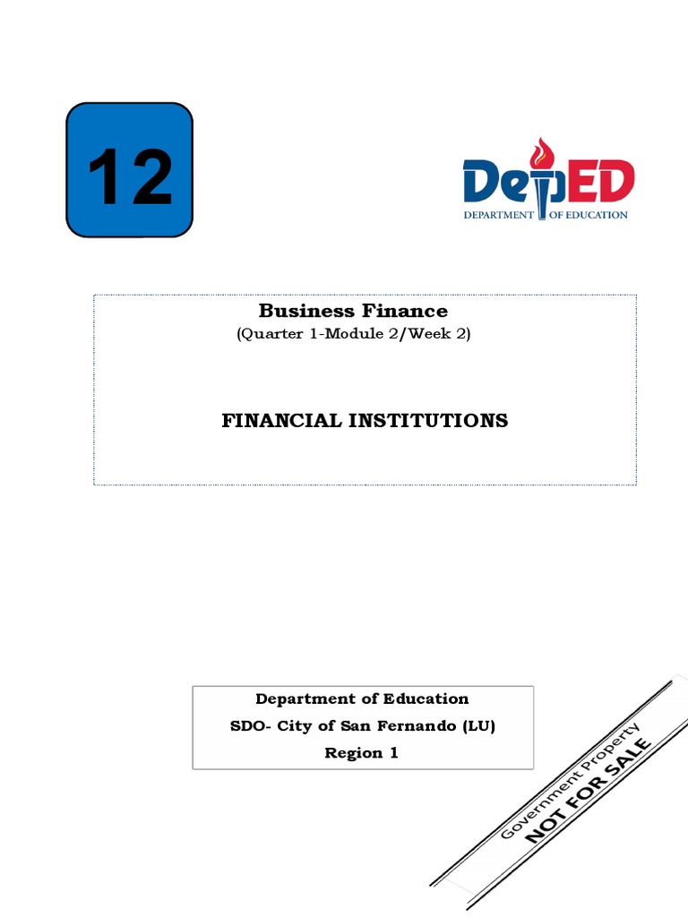 Q1-Module 2-Week 2-Financial Institutions, Instrument and Market Flow ...